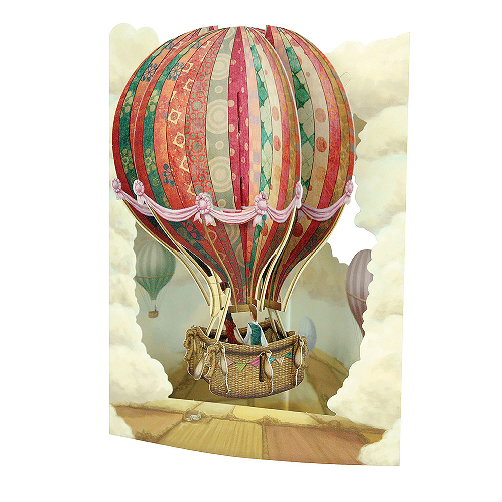 Картичка Santoro Hot Air Baloon КанцелАРТница Кликни и си вземи